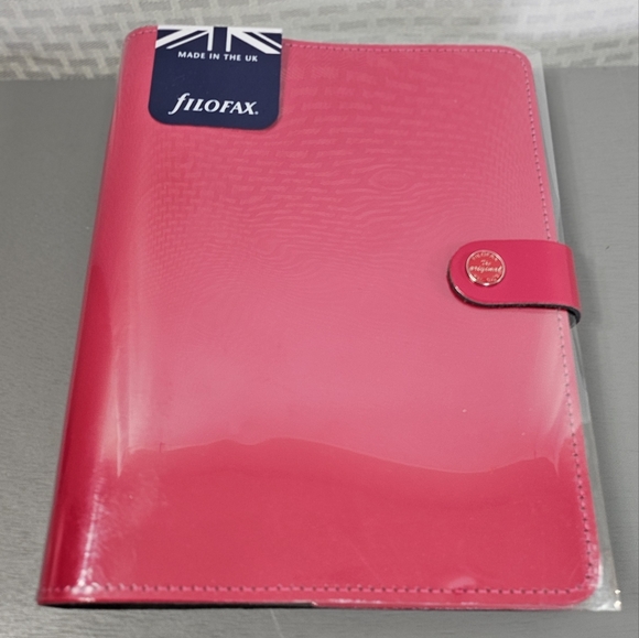 filoFAX | Office | Filofax Leather Patent Fuchsia Day Planner A5 ...